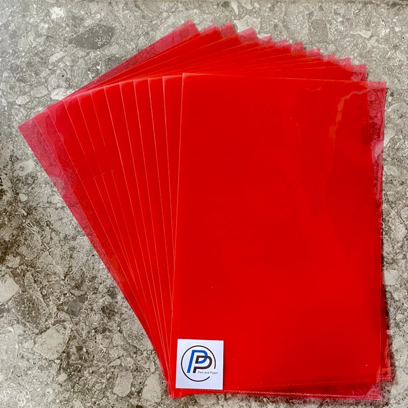 Jual Map L Plastik Folder One Transparan Merah 1 Pack | Shopee Indonesia