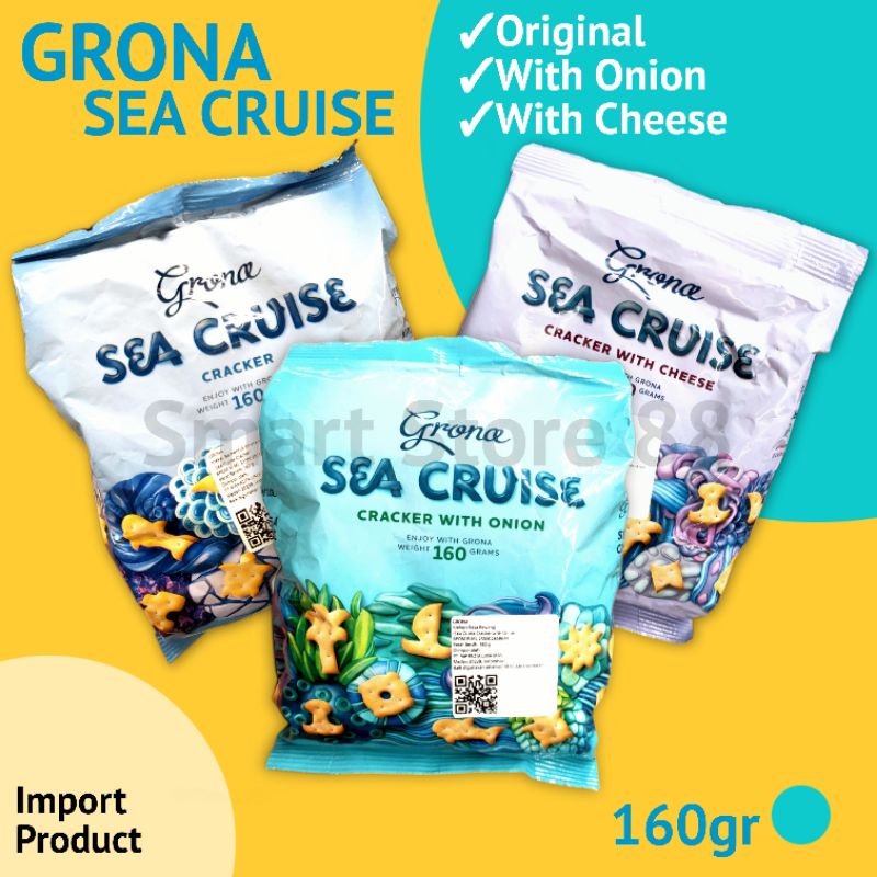 Jual GRONA SEA CRUISE CRACKERS 160GR KREKER BISKUIT BENTUK IKAN BISCUIT ...