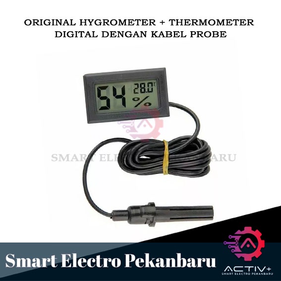 Jual ORIGINAL DIGITAL THERMOMETER + HYGROMETER DENGAN KABEL PROBE ...
