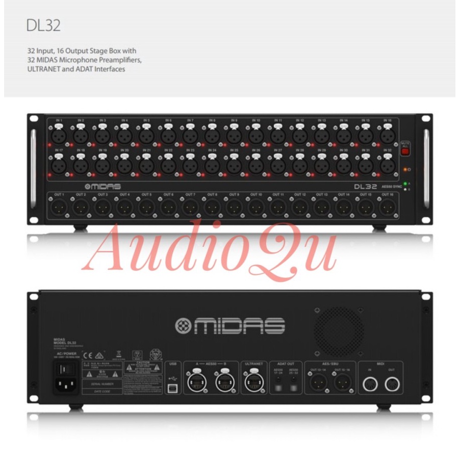 Jual MIXER AUDIO MIDAS STAGE BOX DL 32 / DL32 / DL-32 ORIGINAL | Shopee Indonesia