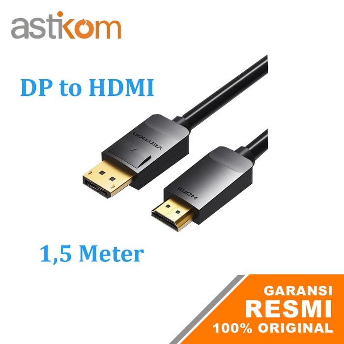Jual Kabel Display Port to HDMI Vention DP to HDMI HAD 1,5M 2M 3M | Shopee Indonesia