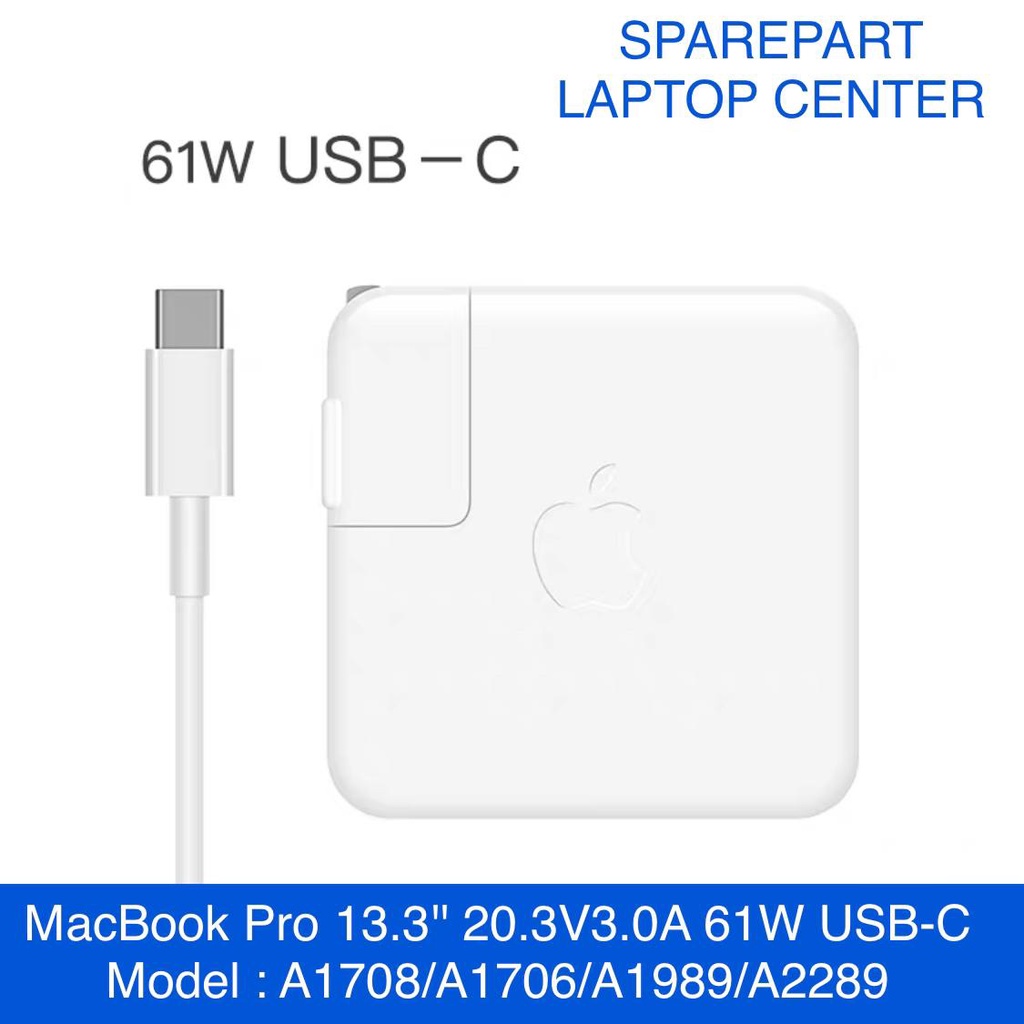 Jual Adapter Mac A1932 A2179 A2141 A2289 A2159 Type C 61W | Shopee ...