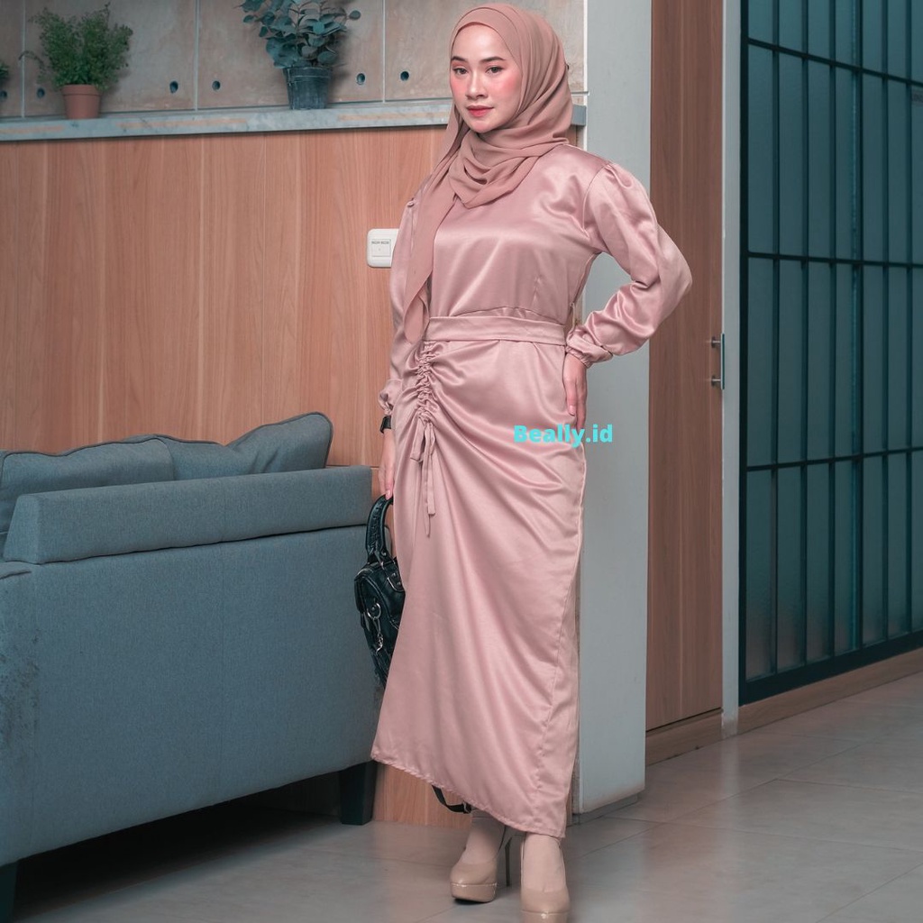 Jual DRESS SERUT SATIN | GAMIS SERUT ABELIA DRESS | BAJU KONDANGAN ...
