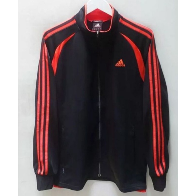 Jual tracktop jaket adidas warna hitam big size ukuran L jumbo besar ...