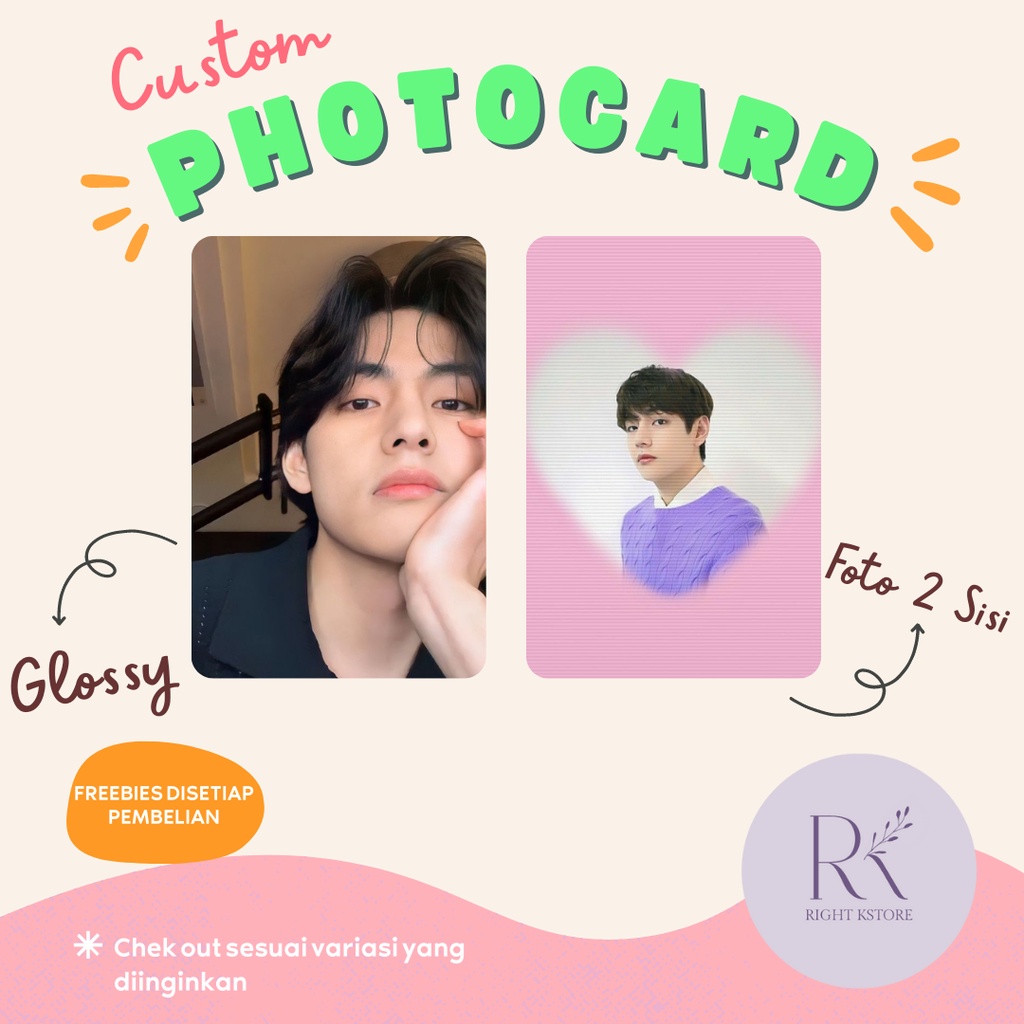 Jual Custom Photocard Rounded Glossy Photocard Kpop Photocard Anime ...