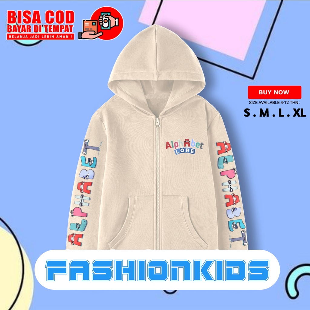 Jual Jaket Zipper Anak ALPHABET LORE | Shopee Indonesia