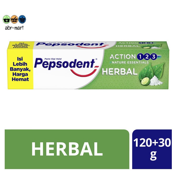 Jual PEPSODENT Action 123 Pasta Gigi Herbal 120G + 30G | Shopee Indonesia