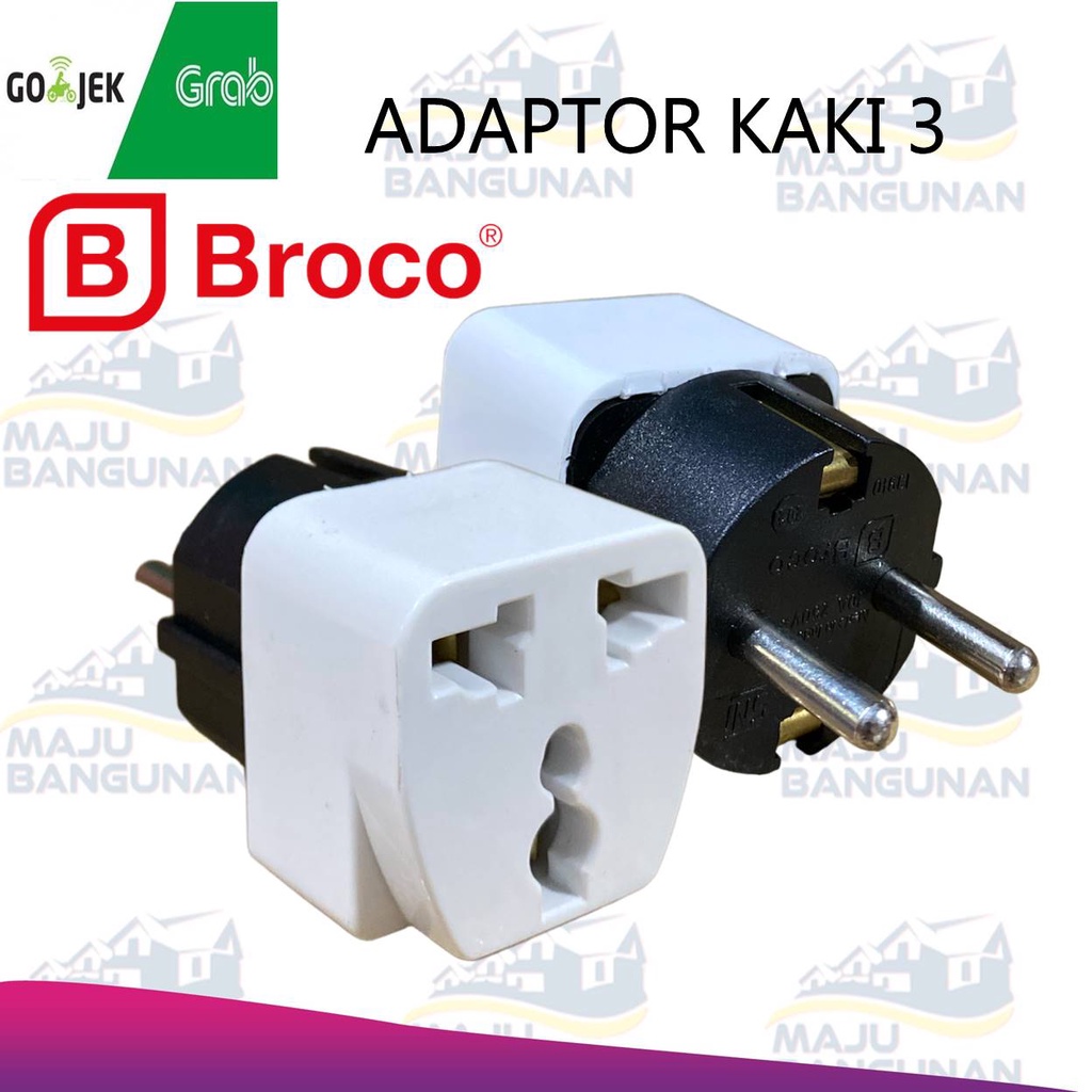 Jual over steker broco - colokan sambungan adaptor kaki 3 universal ...