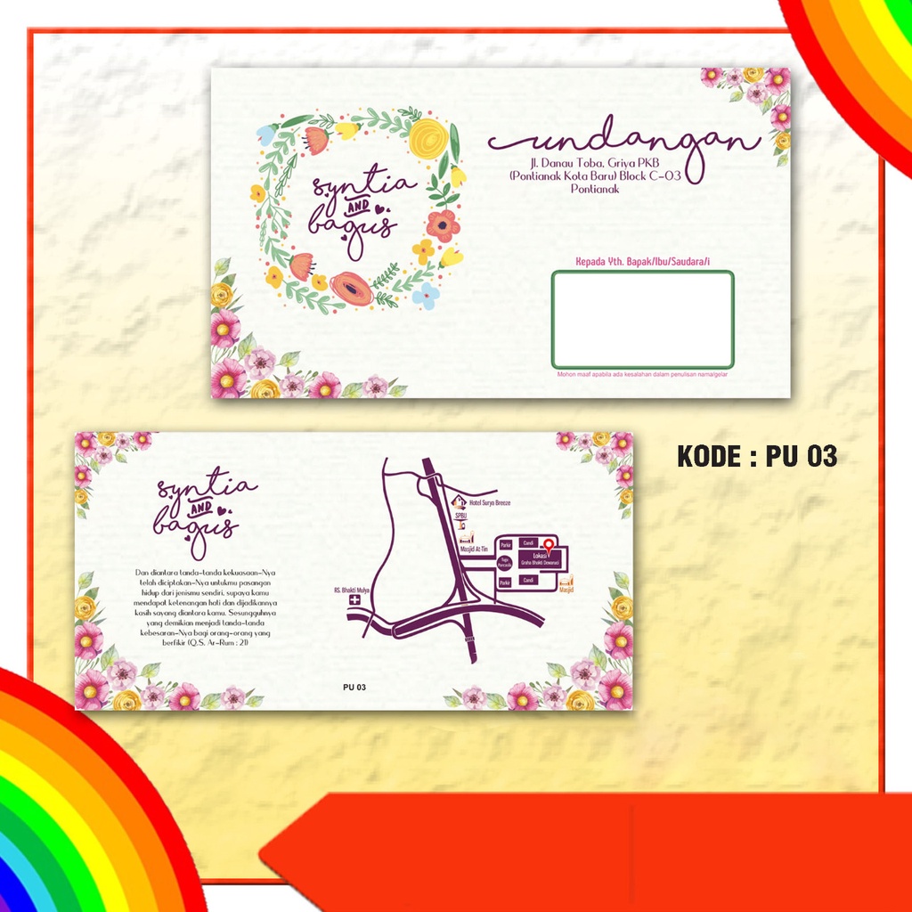 Jual PU 03 Blanko Undangan | Undangan Murah | Blangko Undangan | Shopee ...