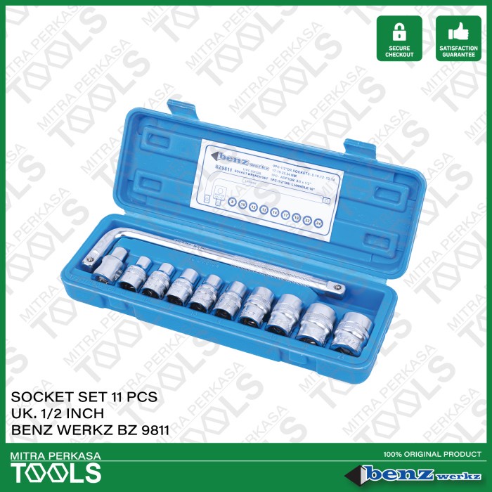 Jual Kunci Sok Set 11 Pcs 1/2 inch - Socket Sock Mata Sok Set Benz ...