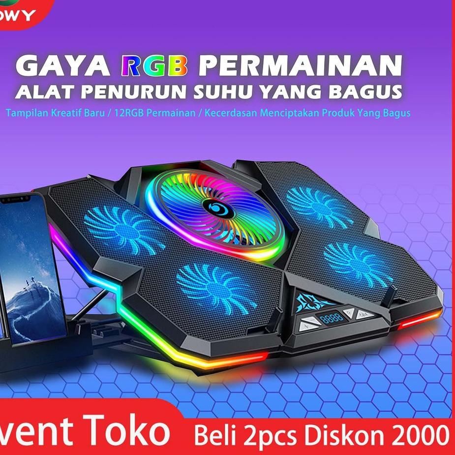 Jual Terbaik （COD）Kipas Pendingin Cooling pad Laptop Notebook Gaming 6 ...