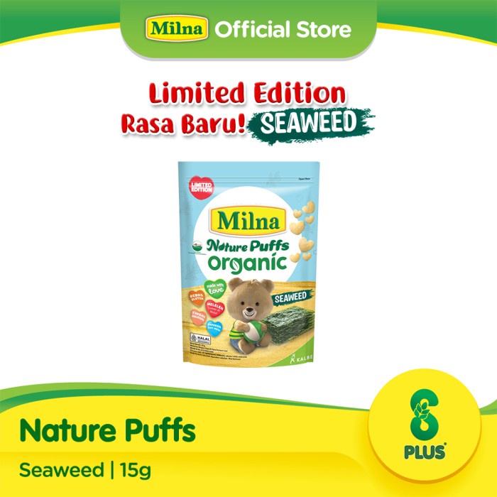 Jual MILNA NATURE PUFFS ORGANIK SEAWEED 15GR | Shopee Indonesia