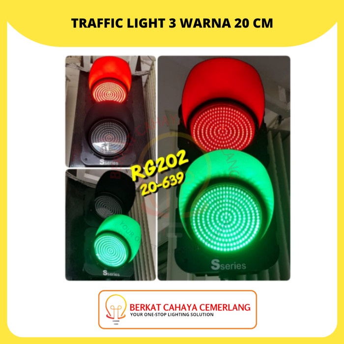 Jual Lampu Merah Traffic Light Led S Series Shinyoku Merah Hijau 20 Cm ...