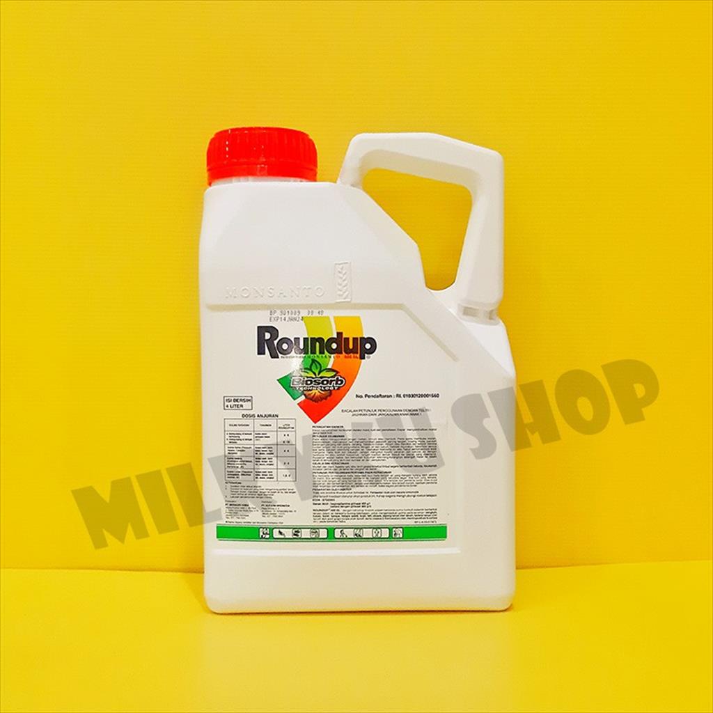 Jual ROUNDUP 486SL HERBISIDA OBAT PEMBASMI RUMPUT LIAR & GULMA 4 LITER ...