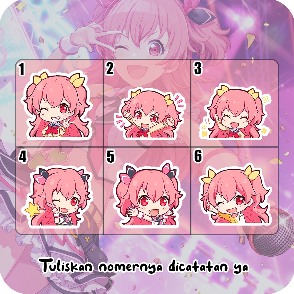 Jual Stiker Glossy Airi Momoi Project Sekai, Sticker Anime Lucu ...