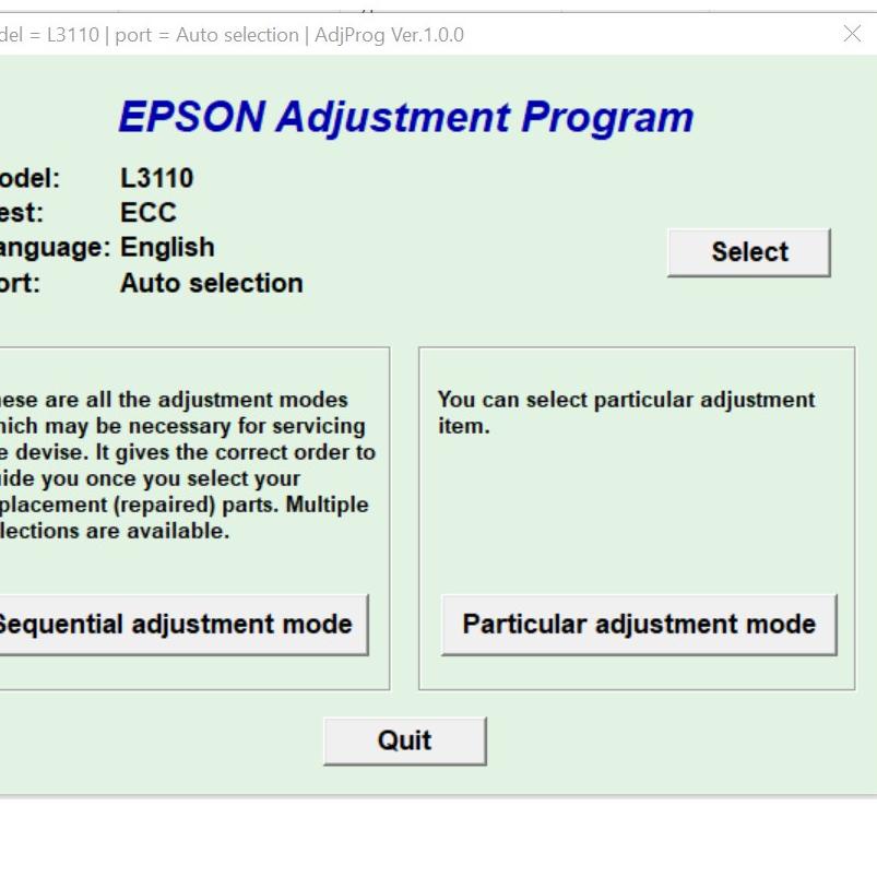 Jual Hadir Spesial Reset Epson L3110 Waste Ink Pad Adjustment Program ...