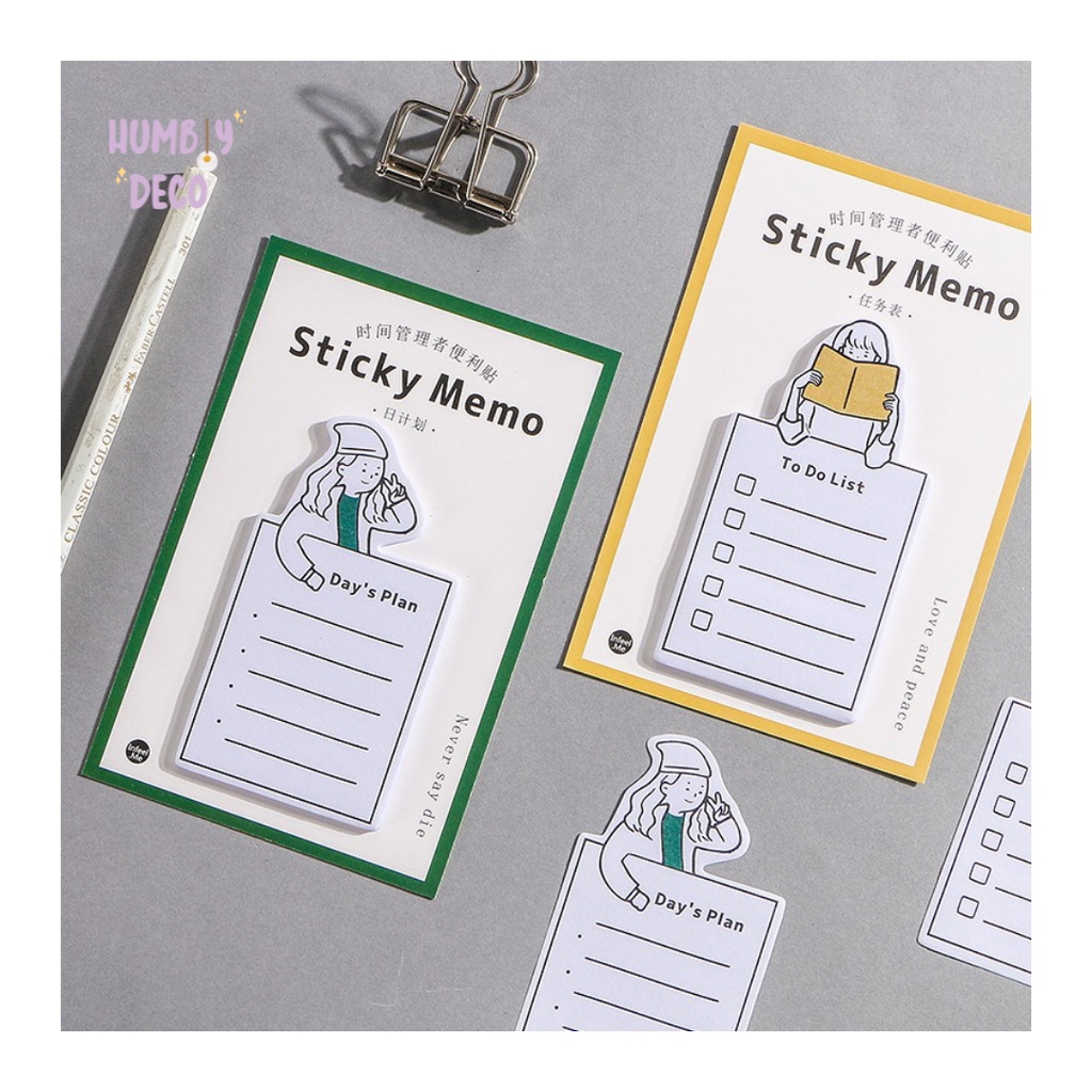 Jual Korean Style Cute Animation Sticky Memo Notes Planner | Sticky ...