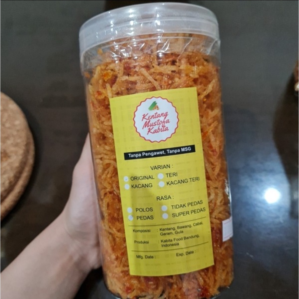 Jual Kentang Mustofa Kabita Original (Toples 1L 320g) - Renyah Halal ...