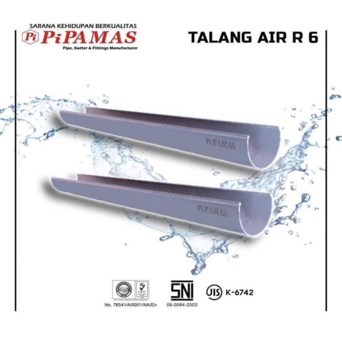 Jual Pipa Talang Air Bulat Pipamas 4 Meter / Gutter Profile R6 | Shopee ...