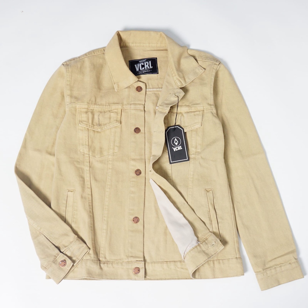 Jual VCRL - Denim Jacket /Jaket Jeans Pria Khaky Oversize Tebal ...