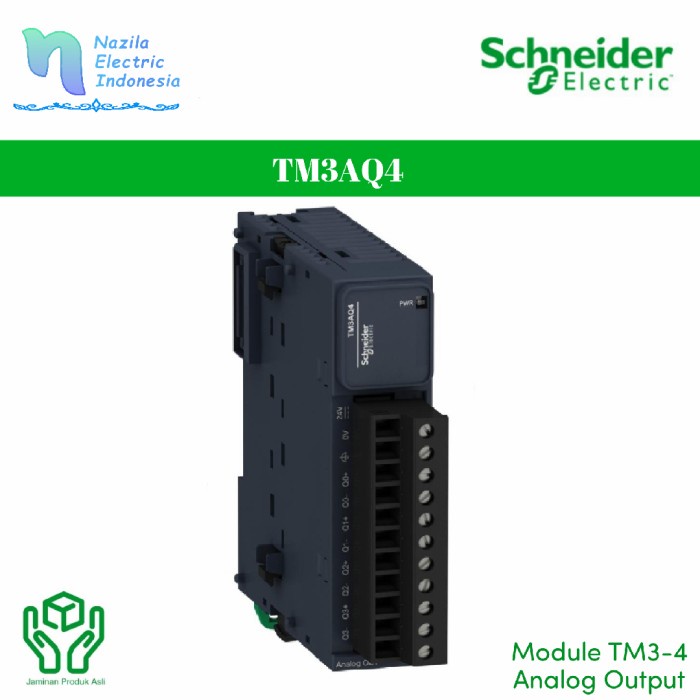 Jual Schneider Tm3Aq4 Modicon Tm3-4 Analog Output Module Original ...