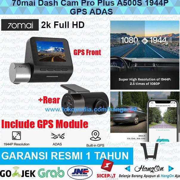 Jual 70mai Dash Cam Pro Plus A500s 1944P GPS ADAS Smart Dashcam Car ...