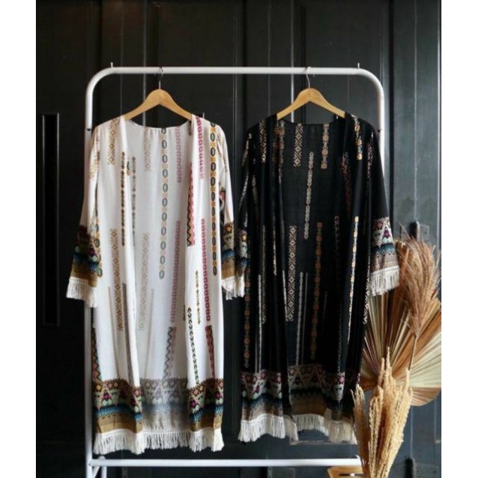 Jual Outer Bohemian Cardigan Etnik Kekinian Long Outer Premium Long ...