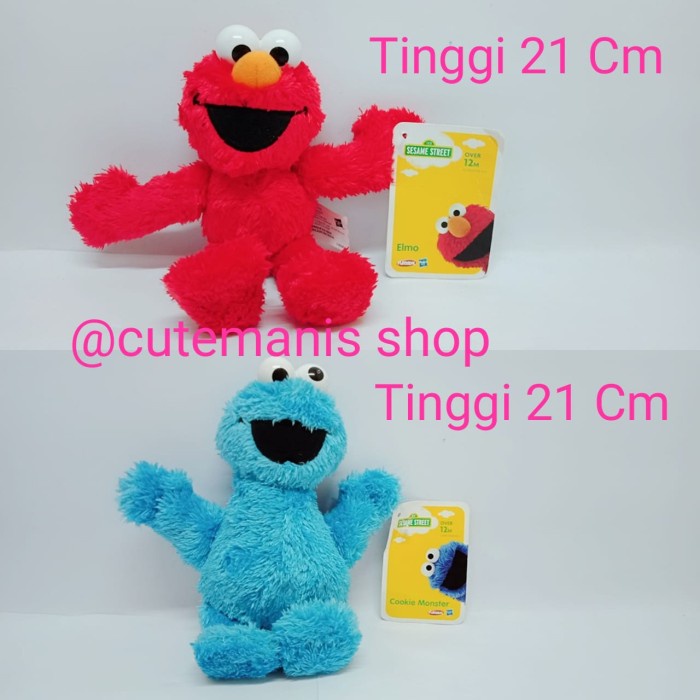 Jual Boneka Boneka Elmo & Cookie Monster Sesame Street Hasbro | Shopee ...