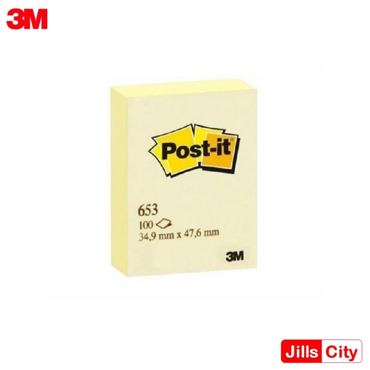 Jual Post It-3M Sticky Note 653 Kuning 38x51mm (1 Pad Kuning x 100 Lbr ...