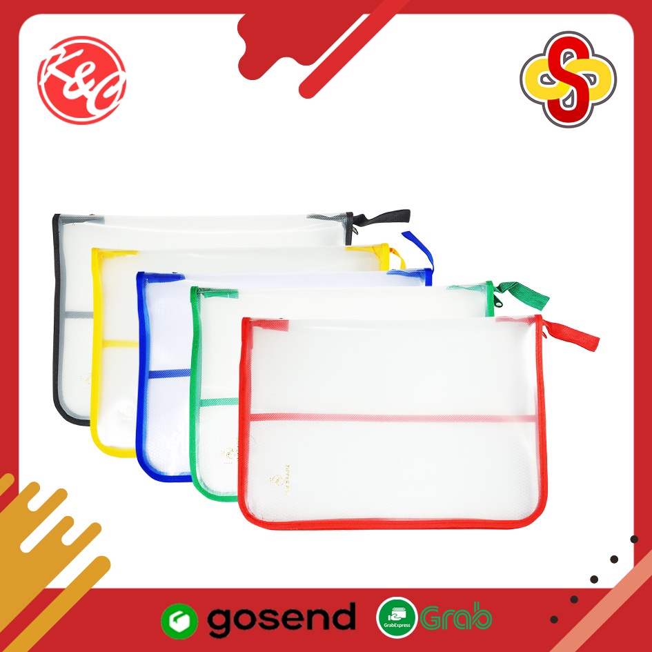 Jual Zipper File / Map Plastik Resleting + Jala K&C Folio | Shopee ...