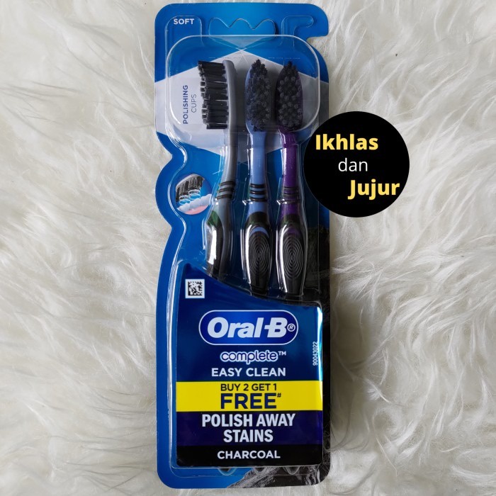 Jual Oral B Complete Easy Clean Charcoal Soft 3s Sikat Gigi isi 3 ...