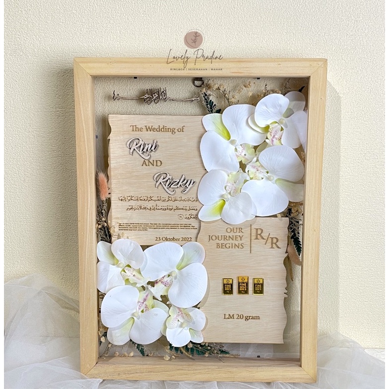 Jual Mahar Frame Uang Rustic Orchid Series Double akrilik 30x40 ...