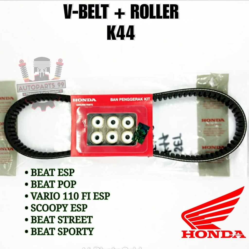 Jual Vanbelt Set Roller Beat Esp Pop Street Sporty Vario 110 Esp Led Scoopy Esp Original Honda ...