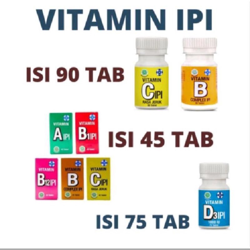 Jual VIT IPI: A/ B1/ B12/B Complex/ C URZ | Shopee Indonesia