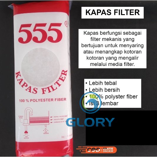 Jual Saringan / Kapas Filter 555 Spon Busa Putih Media Penyaring Air ...