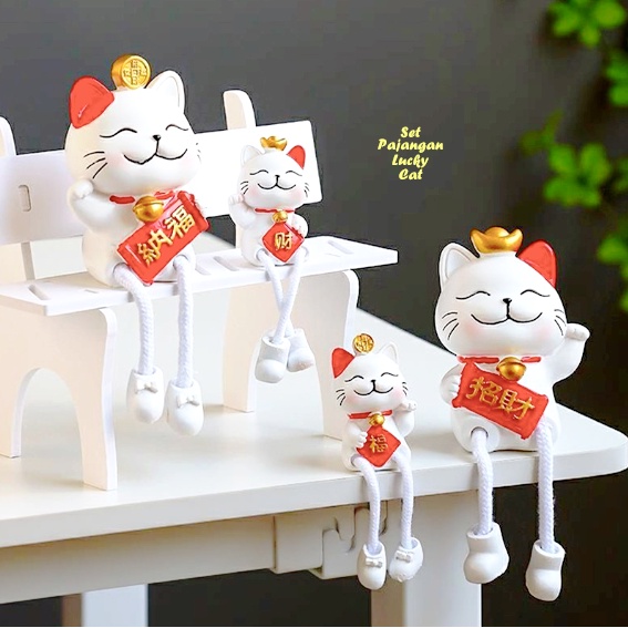 Jual Set Pajangan LUCKY CAT Set pajangan Imlek CNY Pajangan kucing ...