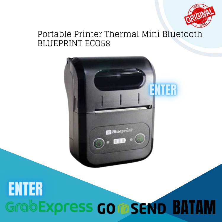 Jual Portable Printer Thermal Mini Bluetooth BLUEPRINT ECO58 garansi ...