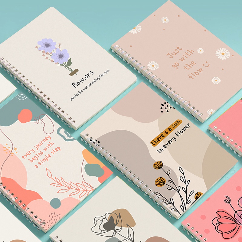 Jual Notebook A5 Buku Tulis Spiral Aesthetic Blank Putih Polos Untuk ...