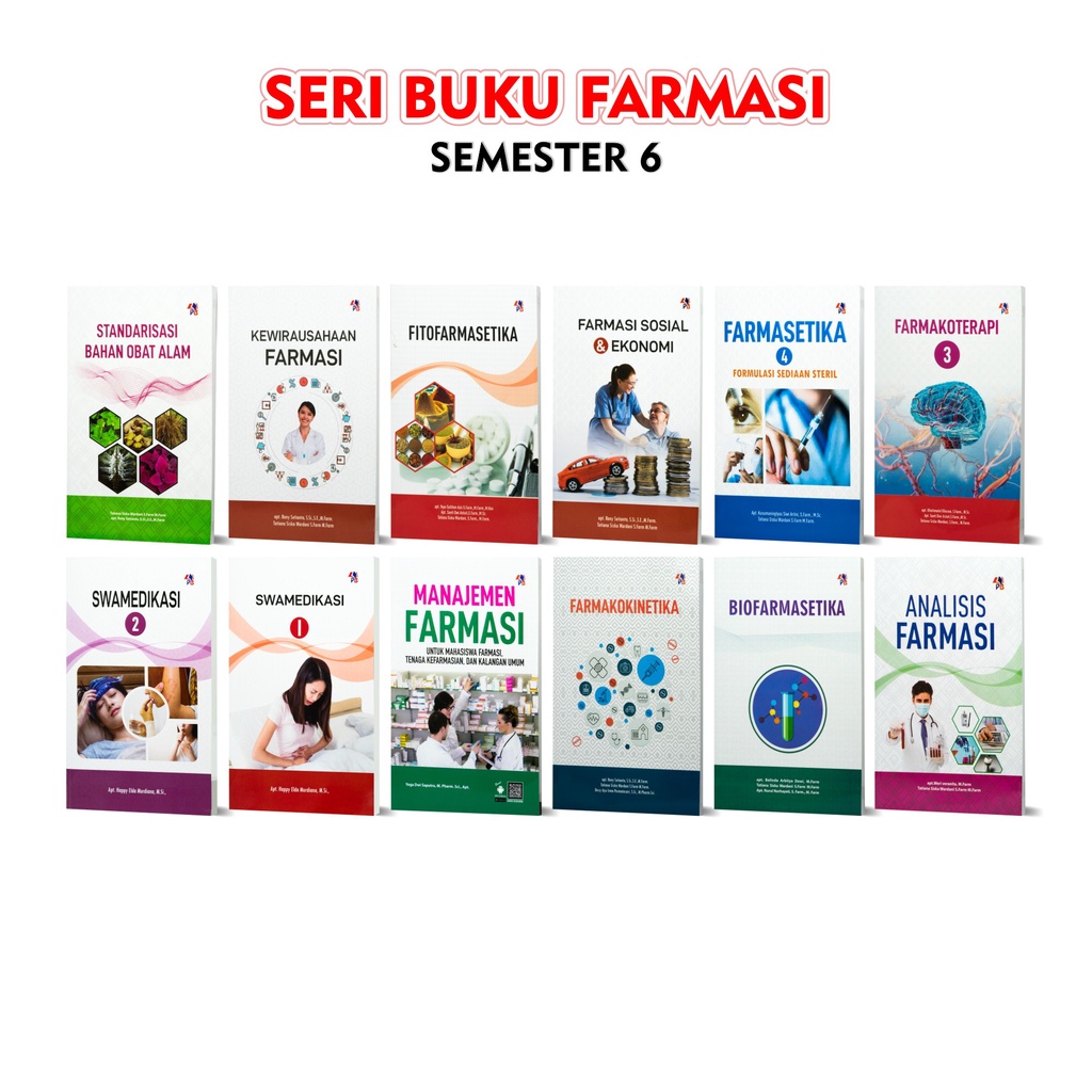 Jual Buku Farmasi Untuk Semester 6 Analisis Farmasi Kewirausahaan Farmakokinetika Biofarmasetika ...