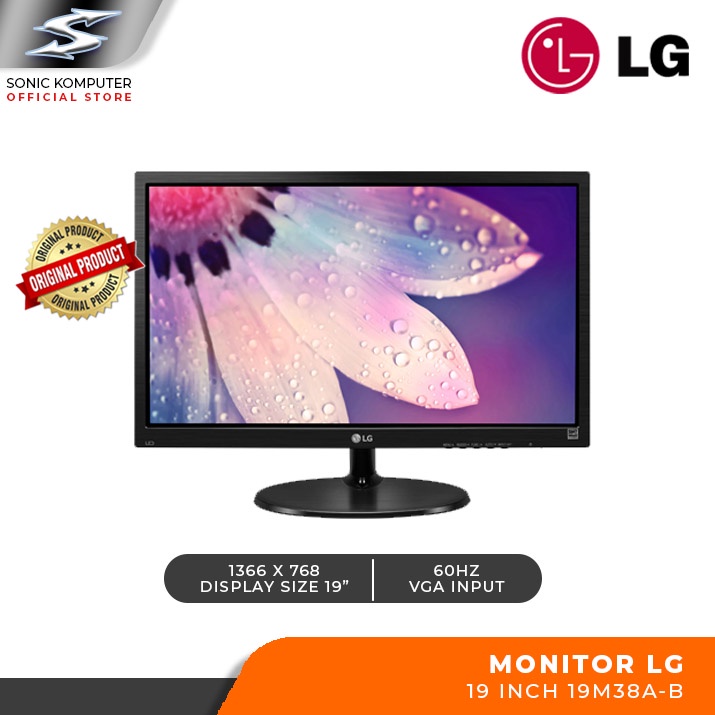 Jual Monitor LED LG 19M38A B 19 Inci Monitor PC Komputer 19M38A-B ...