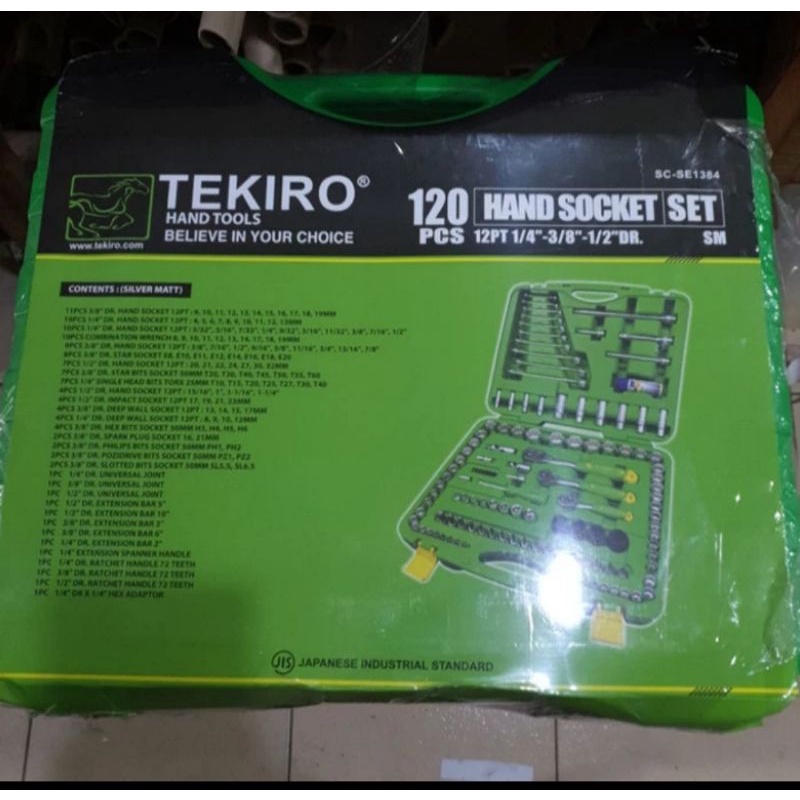 Jual Kunci socket set 120 pcs TEKIRO HAND SOCKET SET | Shopee Indonesia