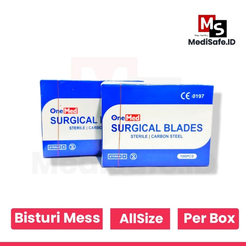 Jual Bisturi Mess Surgical Blade Mata Pisau Bedah OneMed Box | Shopee ...