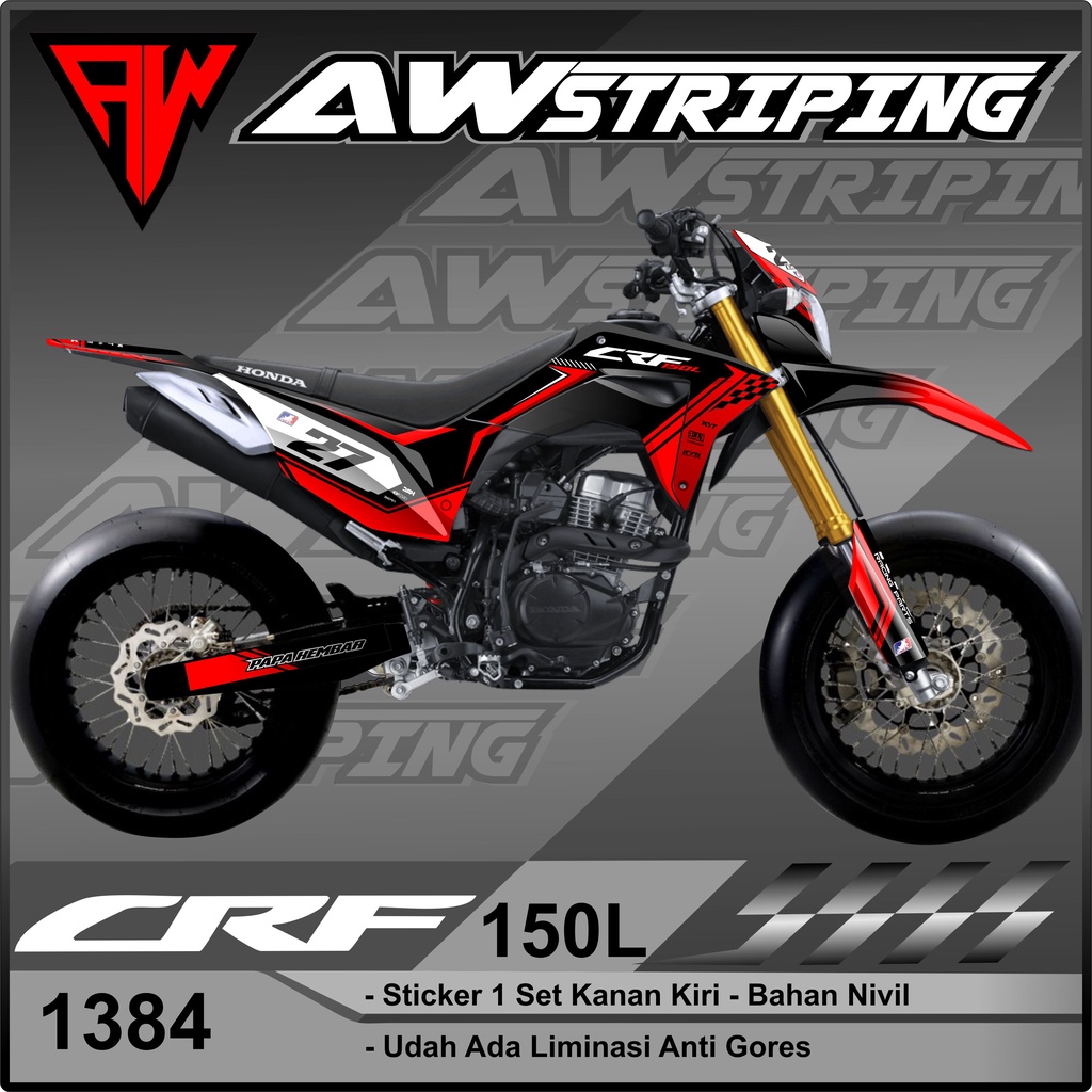 Jual Decal Sticker CRF 150 L / Dekal Murah CRF 150L Full Body Desain Racing AW-1384 | Shopee ...