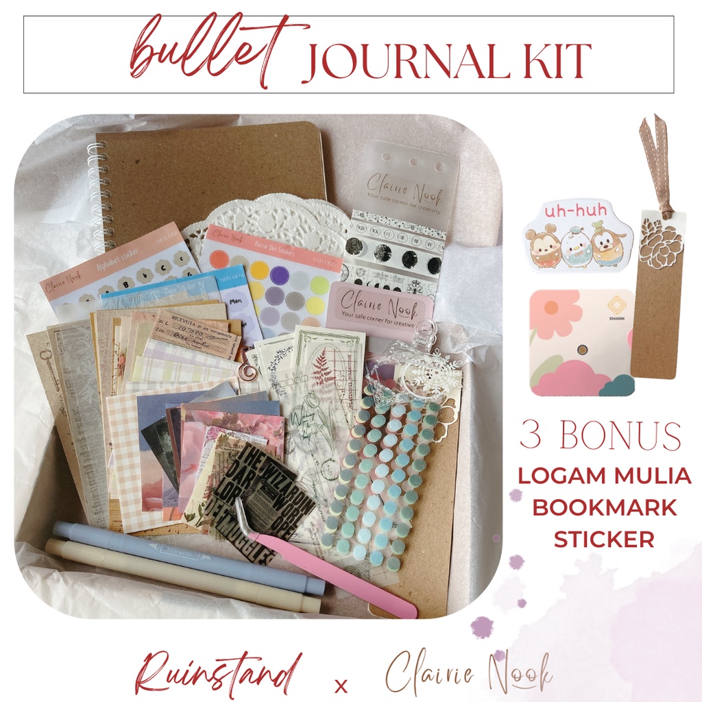Jual Bullet Journal Kit Healing - Jurnal Kit - Scrapbook Kit Clairie ...