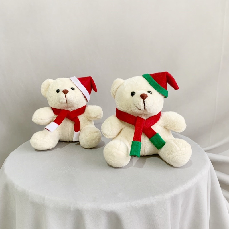 Jual BONEKA TEDDY BEAR NATAL 12CM / BERUANG EDISI CHRISTMAS / NEW YEAR ...