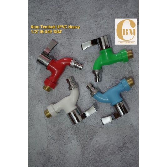 Jual Kran 1/2 inch Kran Tembok PVC UPVC Heavy IGM | Shopee Indonesia
