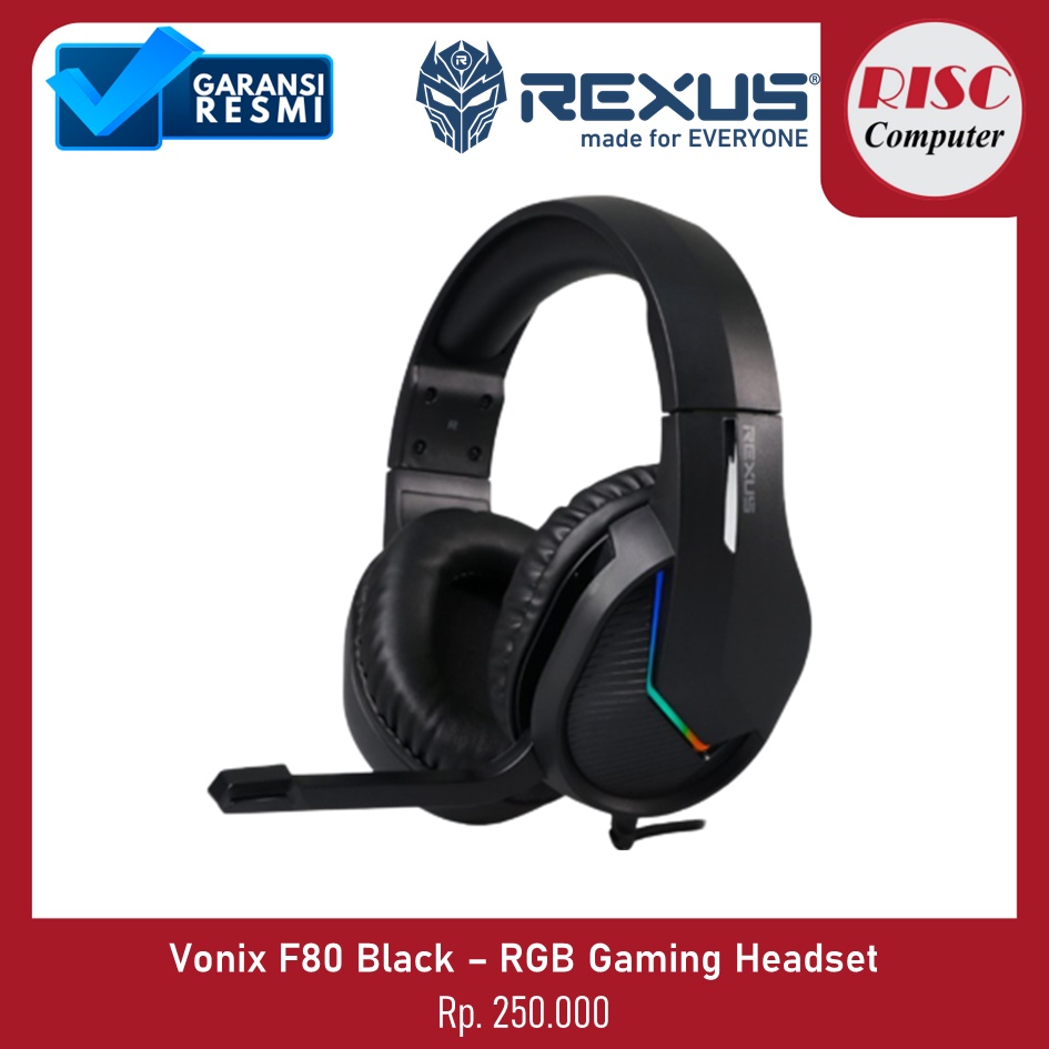 Jual Headset Gaming Rexus Vonix F80 - Original Garansi Resmi | Shopee ...