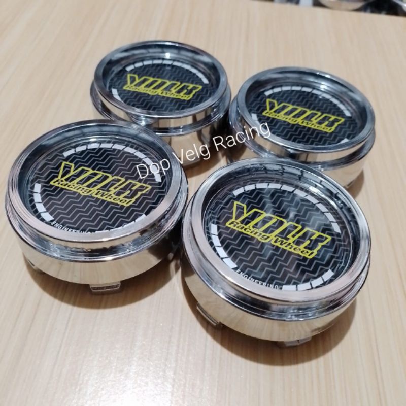 Jual Tutup Velg Dop Roda Racing Tabung Chrome Volk Kuning Diameter 6 ...