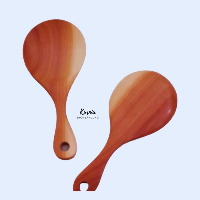 Jual CENTONG KAYU - CENTONG NASI BULAT MINI | Shopee Indonesia