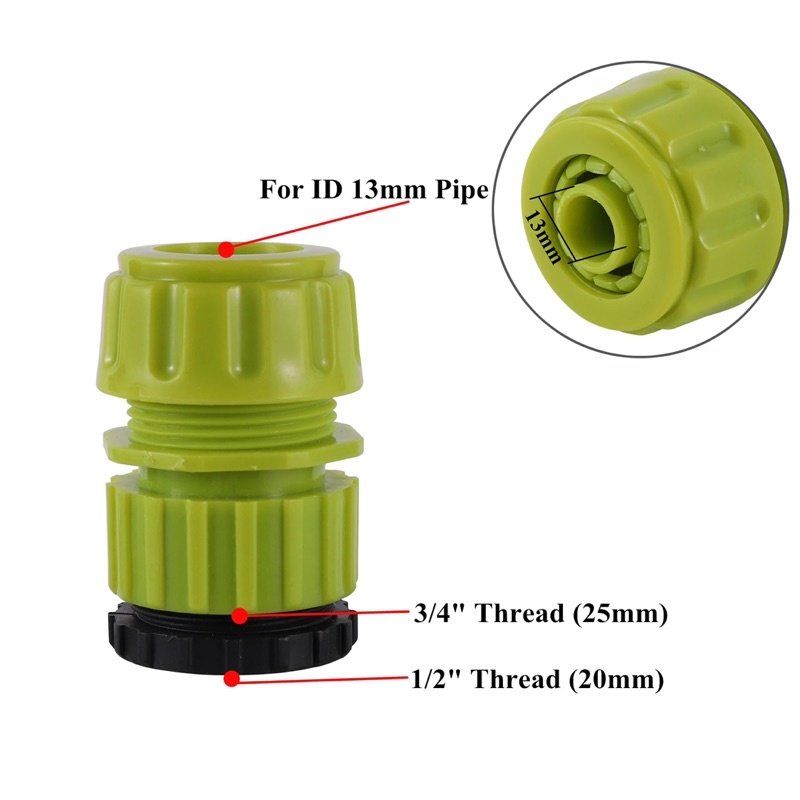 Jual Konektor Kran Keran 1/2 3/4 inch Drat to Selang 1/2 16mm Tube to 1 ...